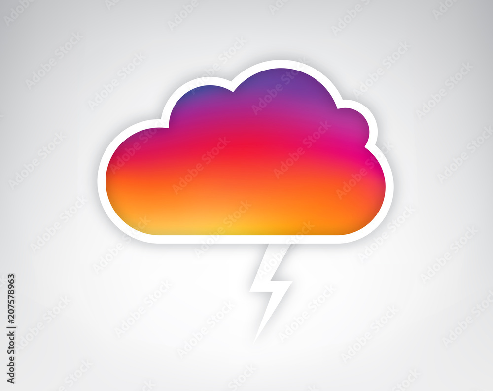 Instagram Like Icon, Colorful smooth gradient color background inside a ...