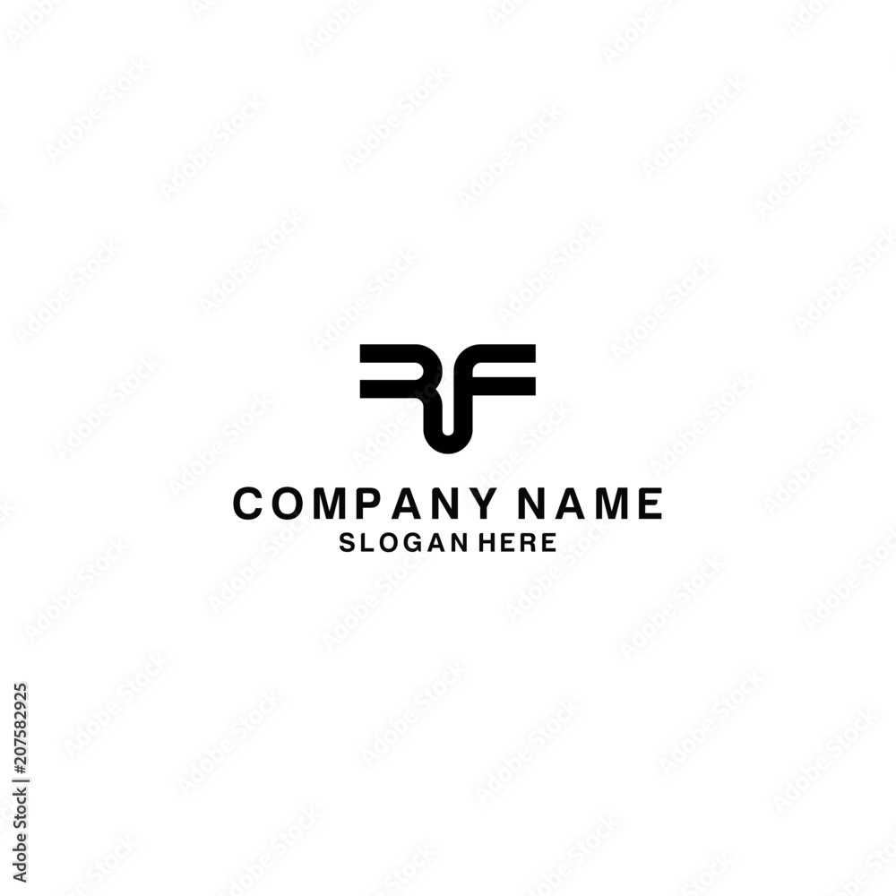 Letter RF logo design Stock Vector | Adobe Stock