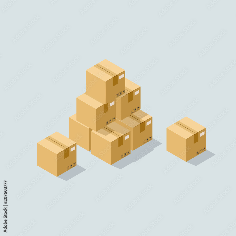 Shipping Box Vector