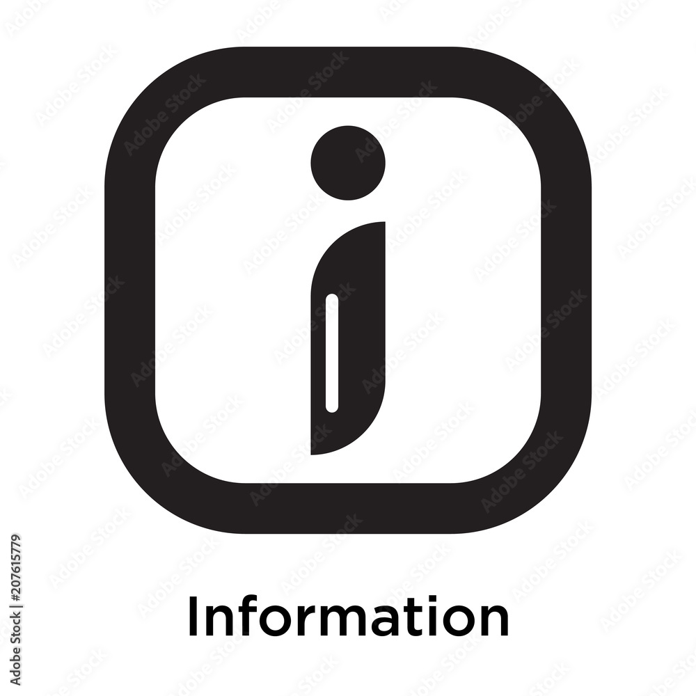 Information Icon icon vector sign and symbol isolated on white ...