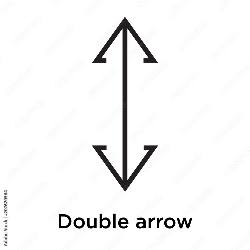 Double arrow icon vector sign and symbol isolated on white background ...