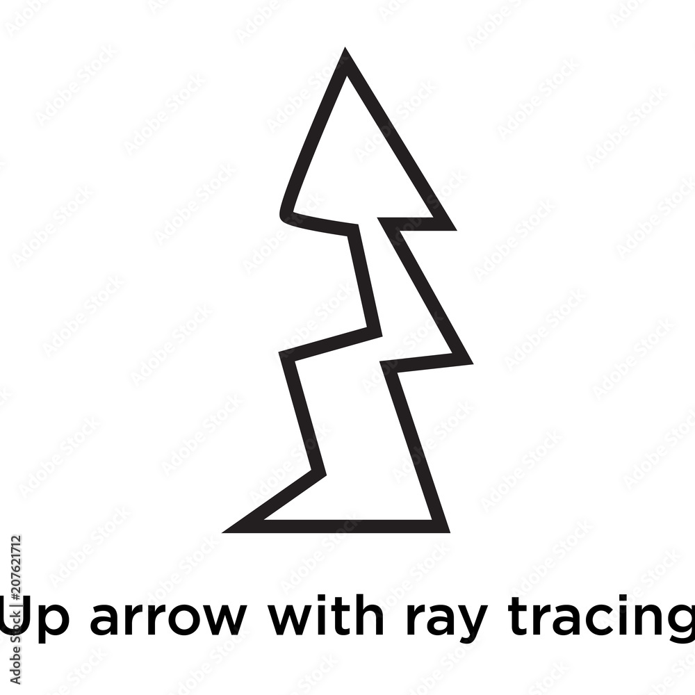 Vecteur Stock Up arrow with ray tracing icon vector sign and symbol ...