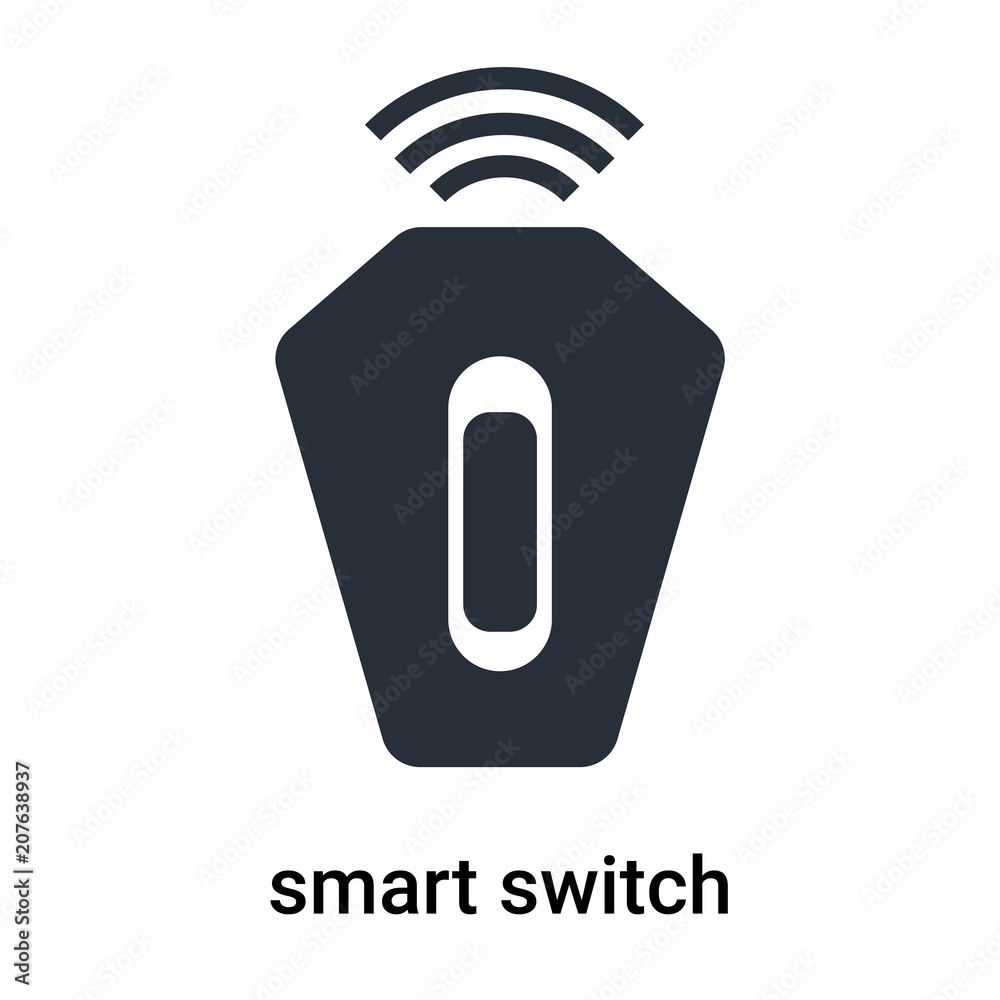 smart switch icon vector sign and symbol isolated on white background ...
