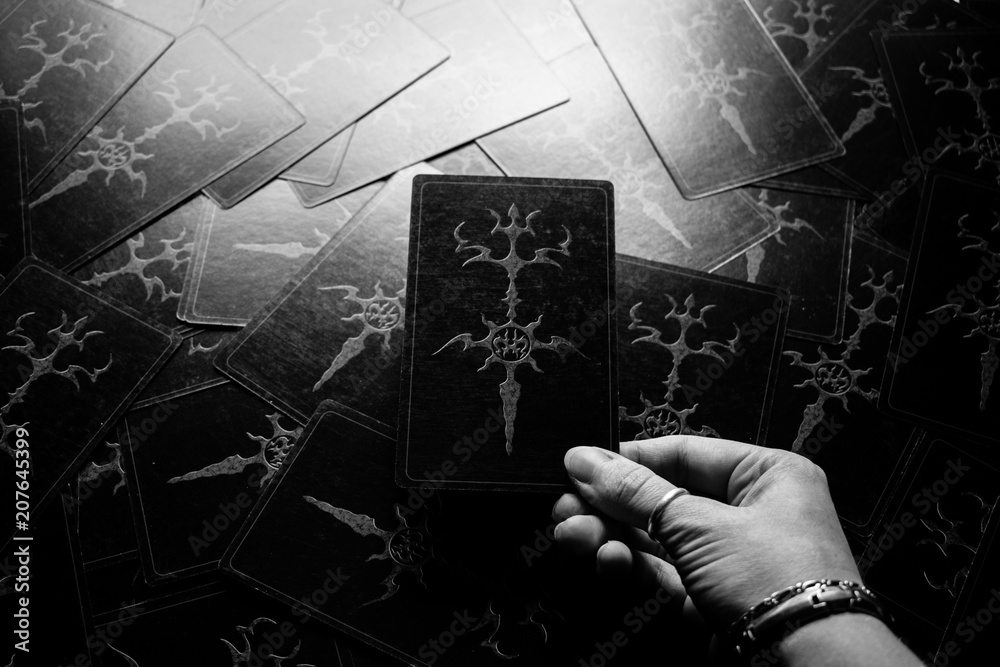 Dark tarot cards. Stock Photo | Adobe Stock