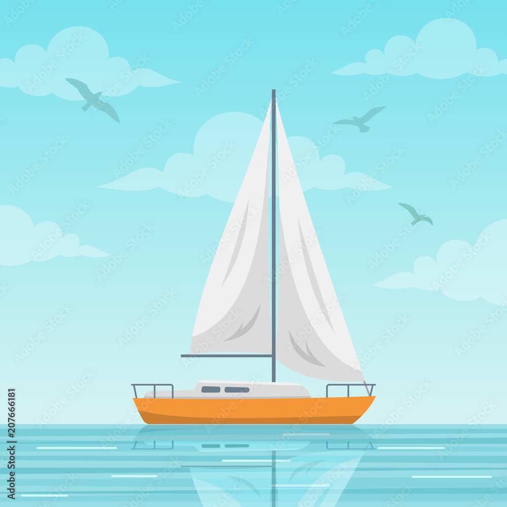 Sailboat Vector Illustrator