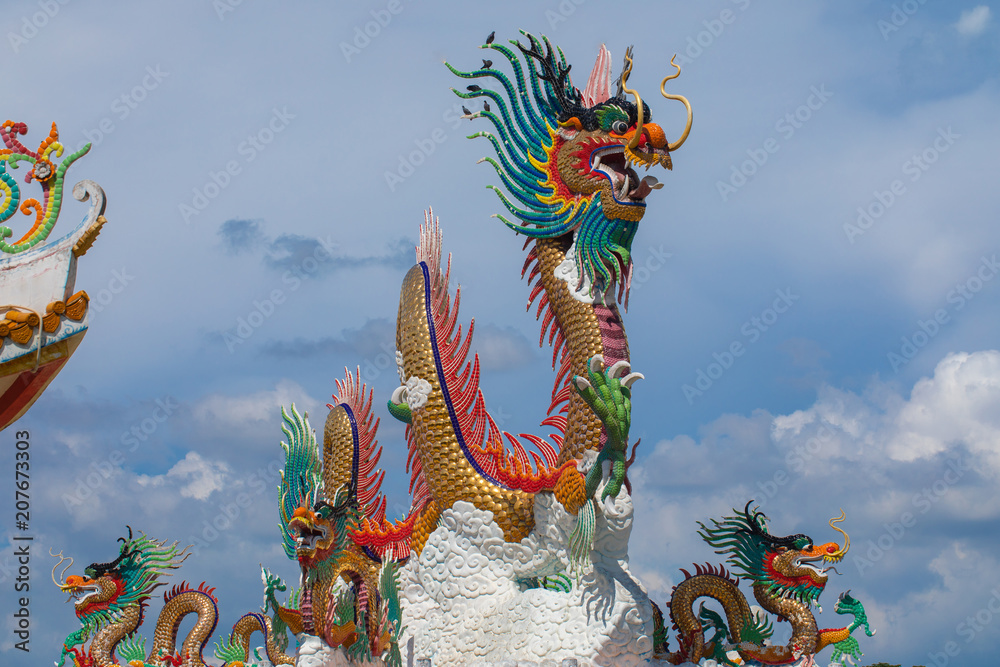 Chinese dragon statue Stock Photo | Adobe Stock