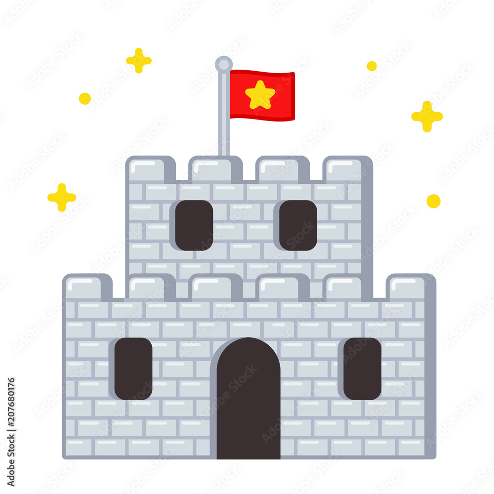 Cartoon video game castle Stock Vector | Adobe Stock