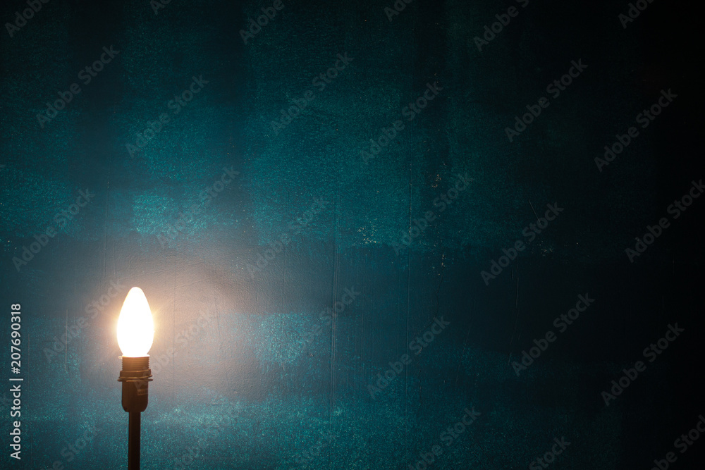 Basis for design idea. Background for creative poster. Night lamp ...