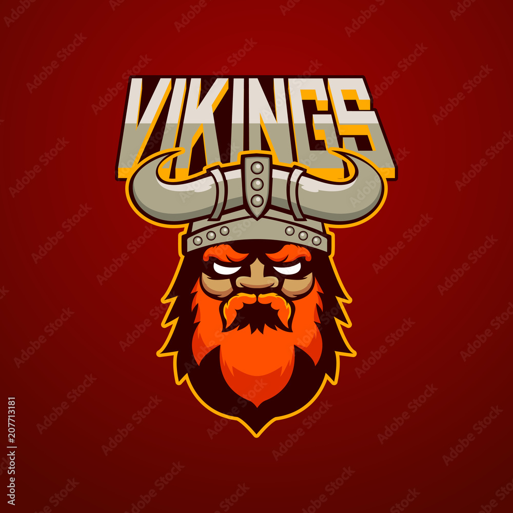 Modern professional logo for sport team. Viking mascot. Vikings, vector ...