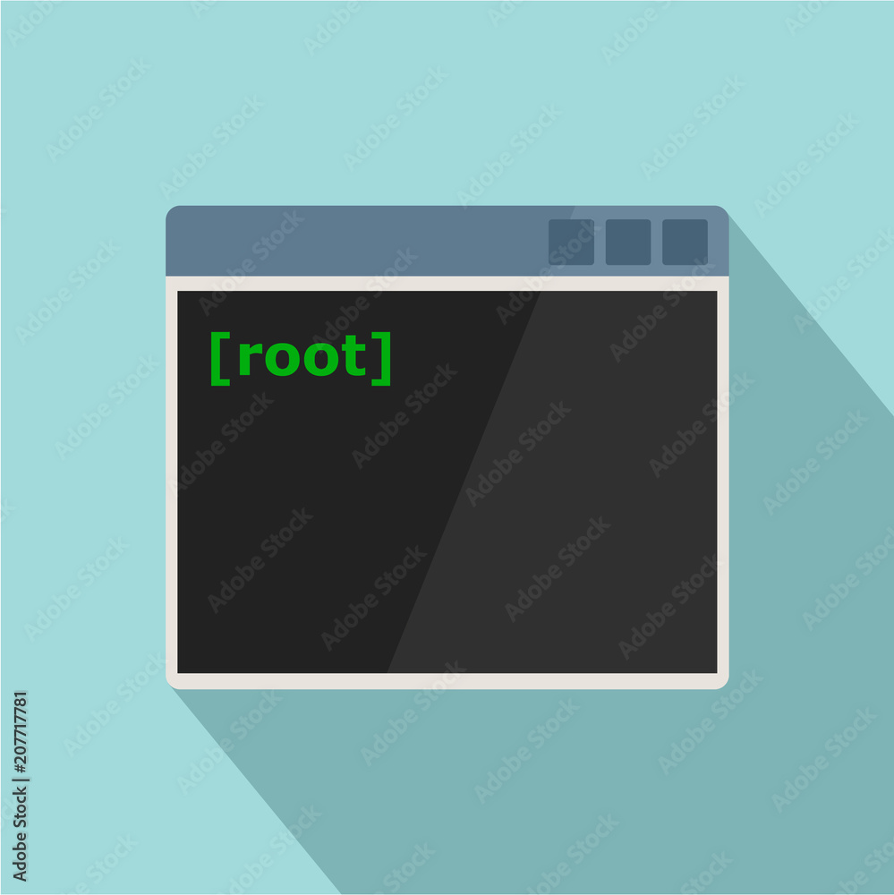 Root window icon. Flat illustration of root window vector icon for web ...