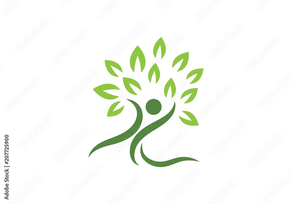family tree symbol icon logo design Stock Vector | Adobe Stock