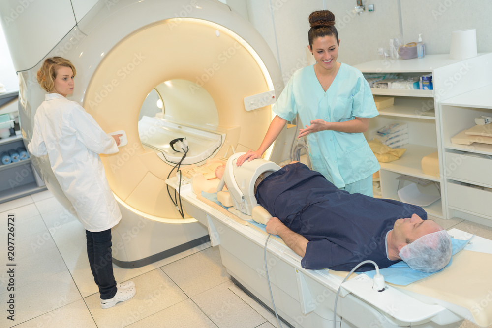 patient undergoing mri scan at hospital Stock Photo | Adobe Stock