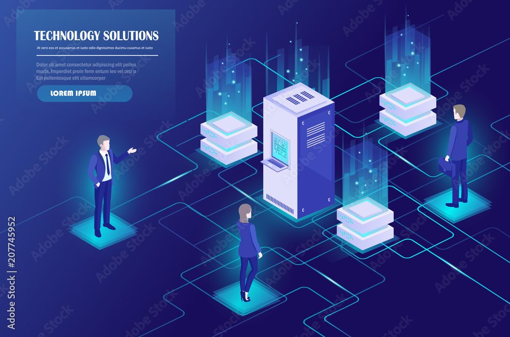Data center room Stock Vector | Adobe Stock