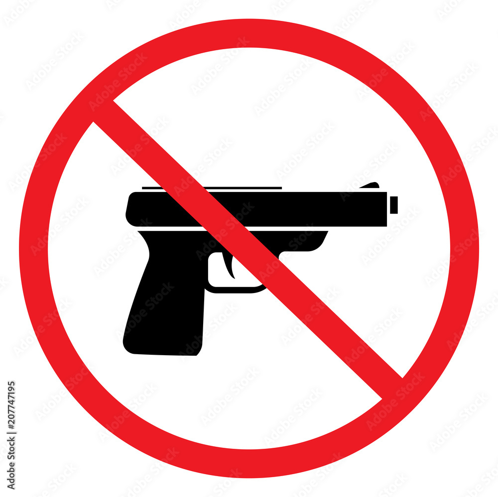 prohibited items firearms, weapons vector icons Stock Vector | Adobe Stock