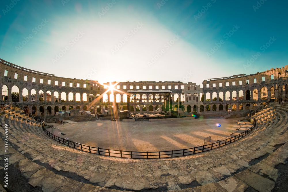 Roman amphitheatre (Arena) in Pula, Croatia Stock Photo | Adobe Stock
