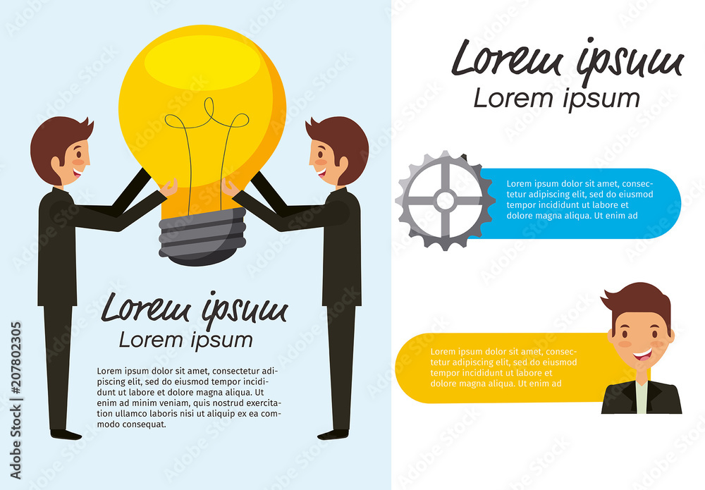 Illustrated Statistics Infographic Layout Stock Template | Adobe Stock