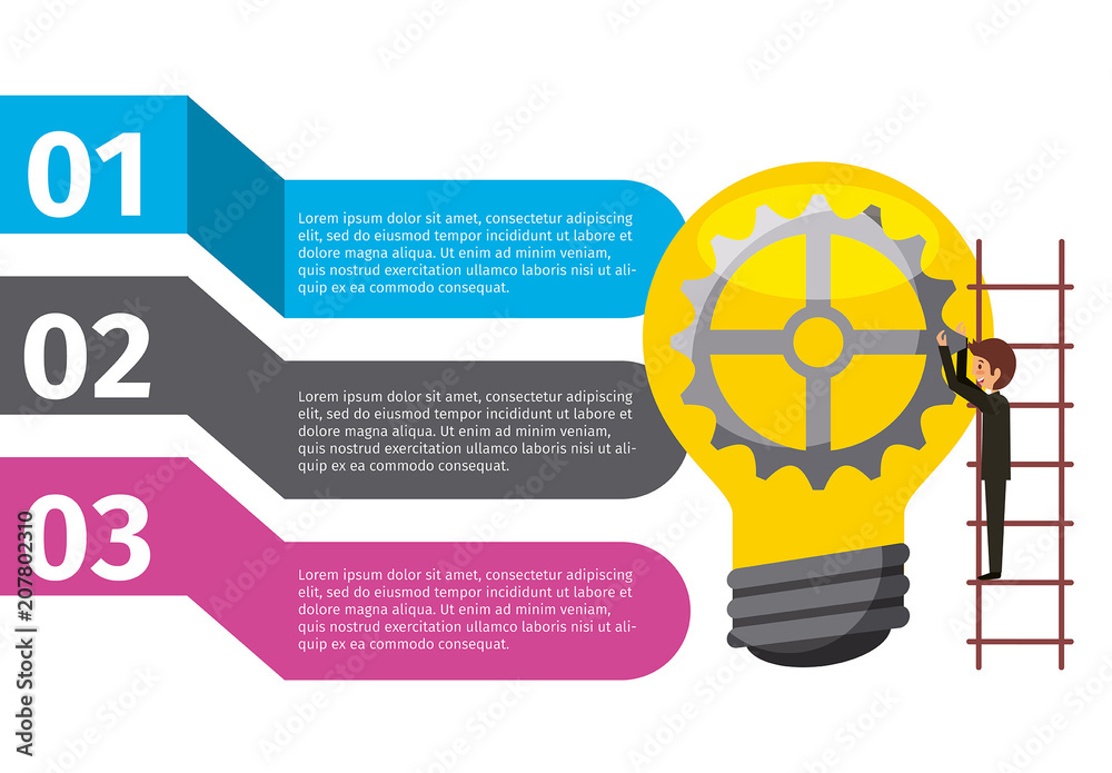 Illustrated Statistics Infographic Layout Stock Template | Adobe Stock