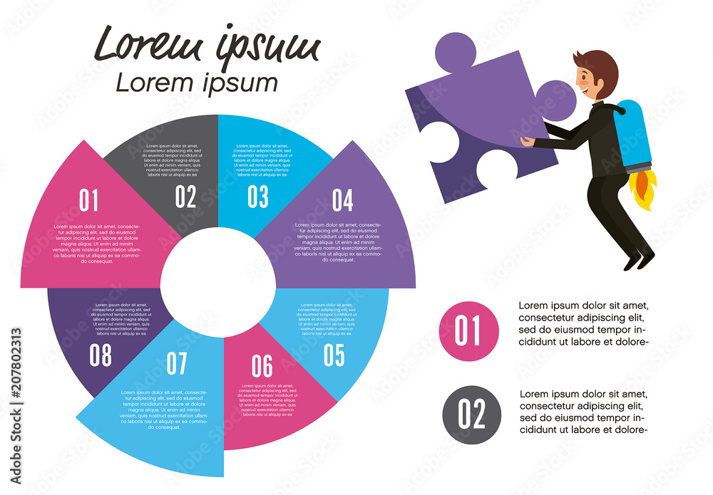 Statistics Infographic Layout business man finance Stock Template ...