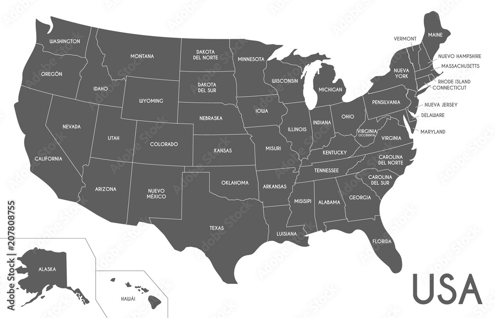 USA Map Vector Illustration Isolated On White Background With Country usa-map-vector-illustration-isolated-on-white-background-with-country