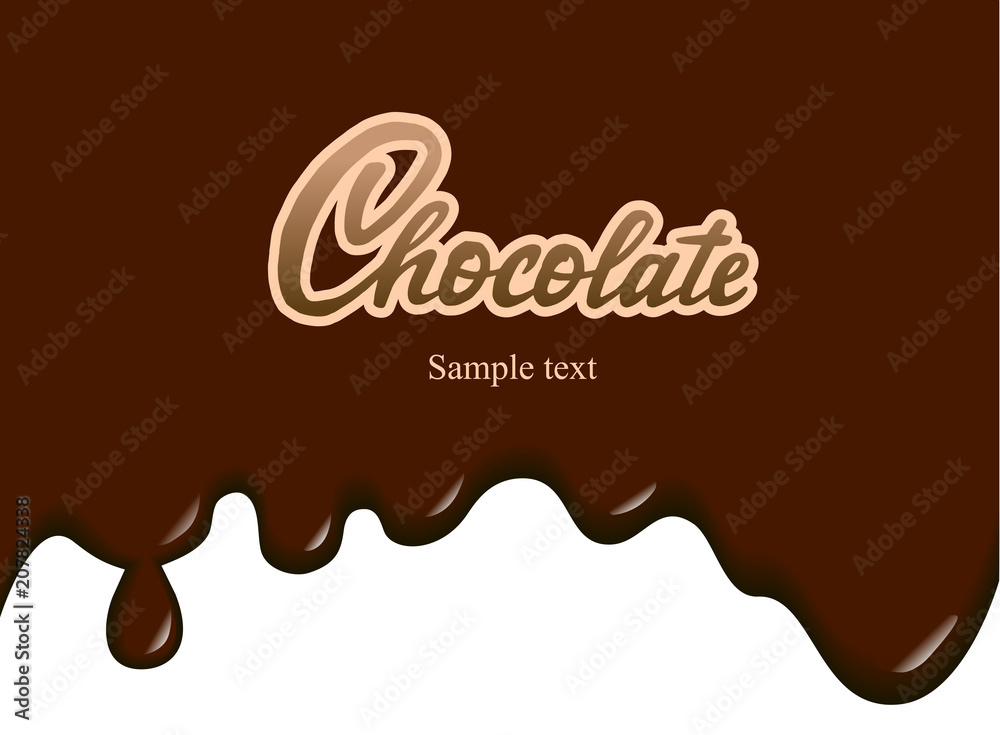 Chocolate hand drawn lettering design for advertising, poster ...