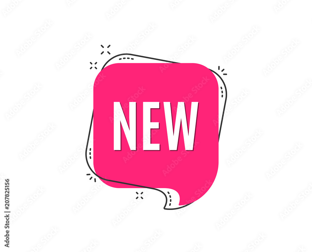 New symbol. Special offer sign. New arrival. Speech bubble tag. Trendy ...