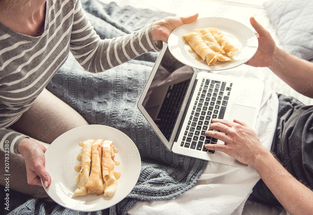 Women With Two Plates Of Food