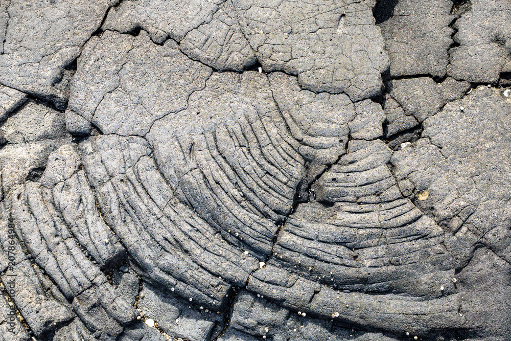 Ancient lava flow rock as a nature background, with texture and pattern ...