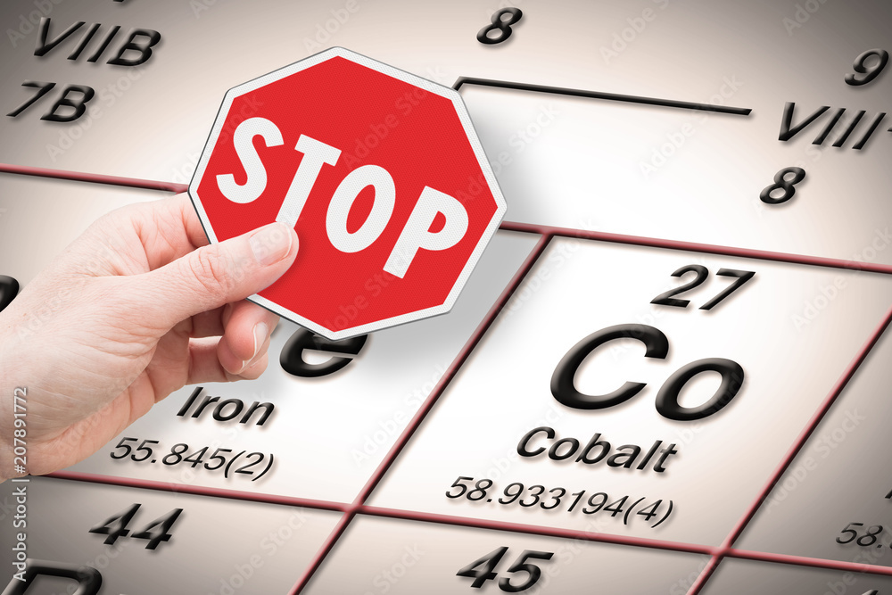 Stop heavy metals - Concept image with hand holding a stop sign against ...