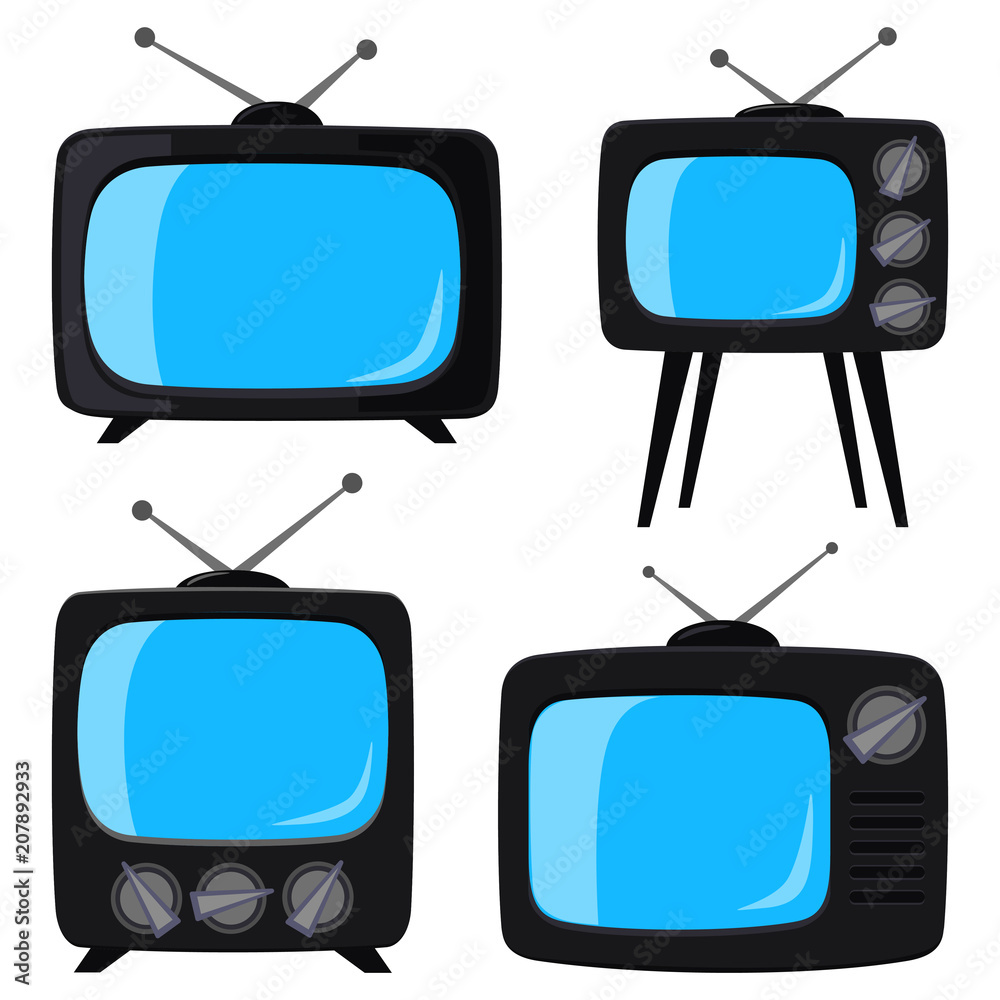 Old Tv Set Cartoon