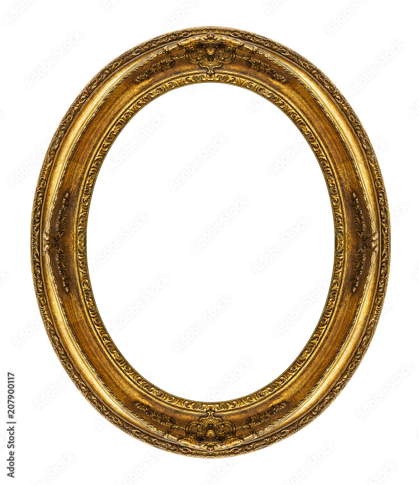 Oval frame isolated on white, including clipping path Stock Photo ...