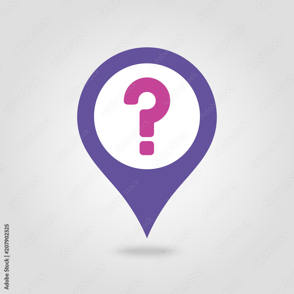 Question mark pin map icon. Map pointer, markers. Stock Vector | Adobe ...