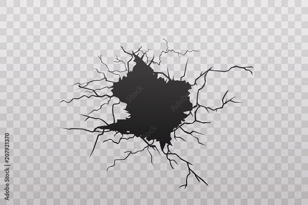 vector cracks isolated on transparent background. Stock Vector | Adobe ...