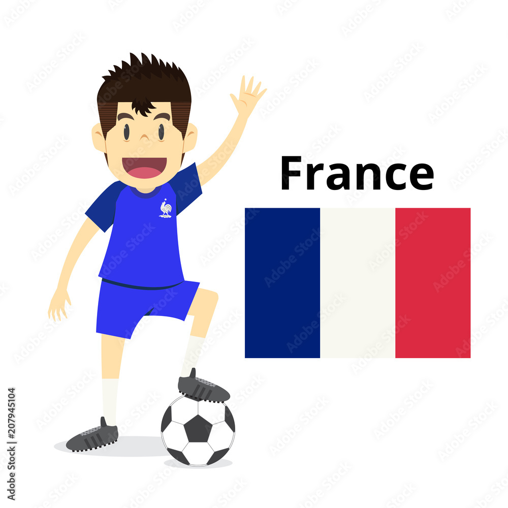 France national team cartoon,football World,country flags. 2018 soccer ...