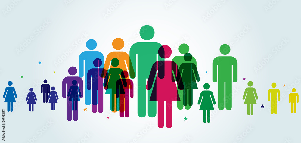 Group of colorful people icons, temawork concept Stock Vector | Adobe Stock