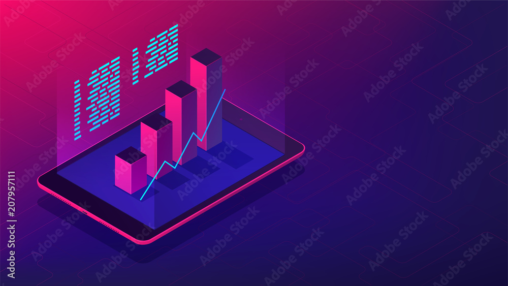 Isometric investment and financial advisory 3d isometric illustration ...