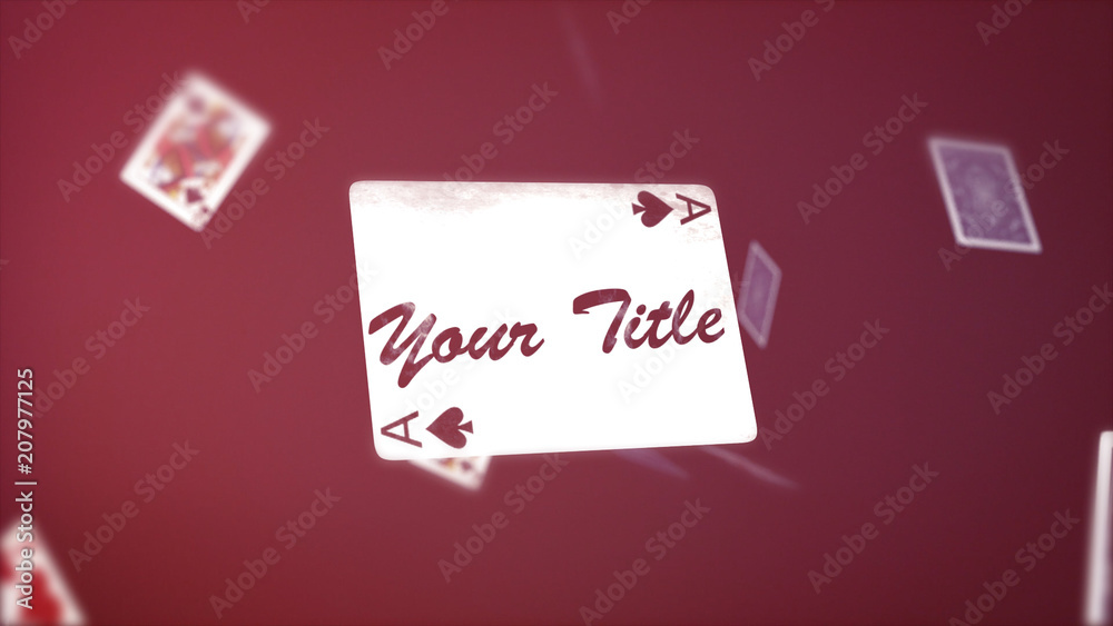 Playing Cards Title Stock Template | Adobe Stock