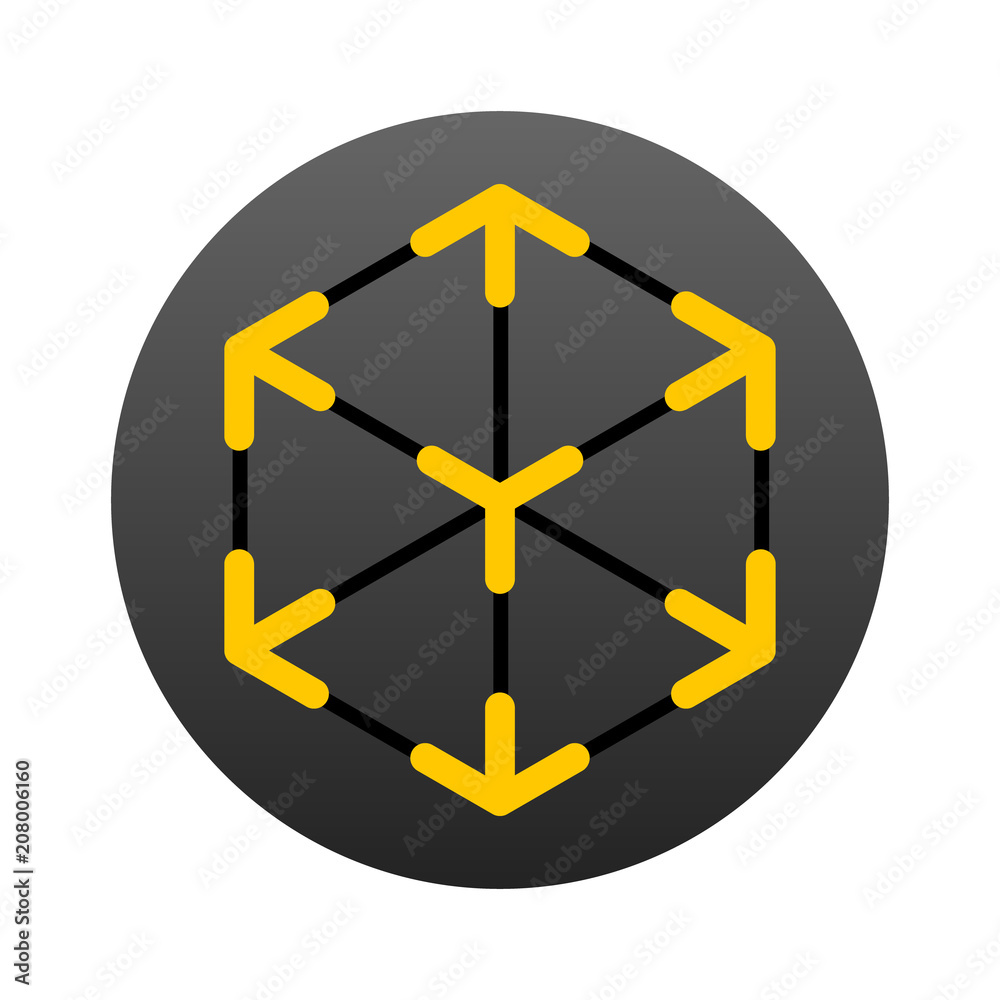 USDZ application file format gradient vector round icon for apps and ...