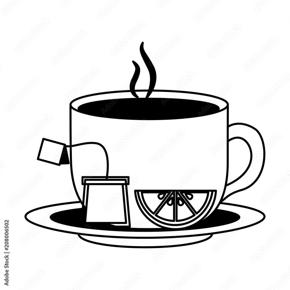 Tea Clip Art Black And White