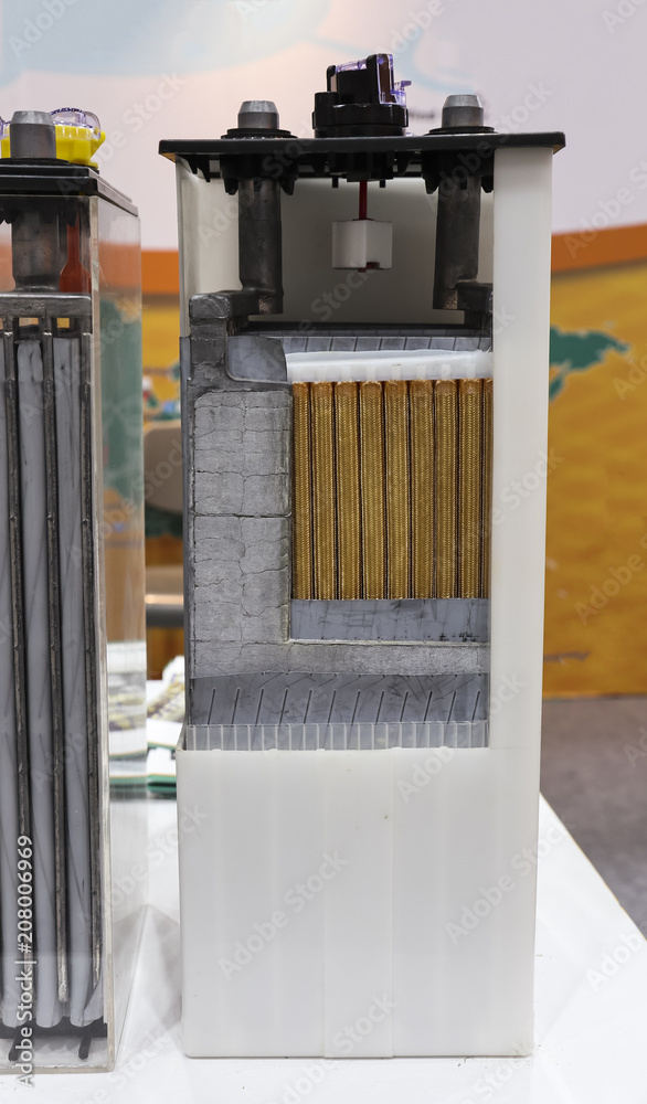 cross section of industrial battery Stock Photo | Adobe Stock