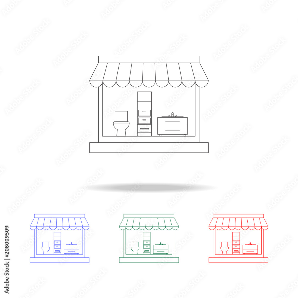 plumbing shop icon. Elements of grocery store in multi colored icons ...