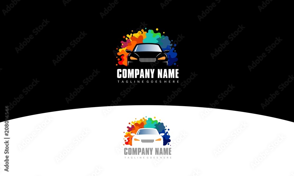 Car Paint Logo - Colorful Splash Vector Stock Vector | Adobe Stock