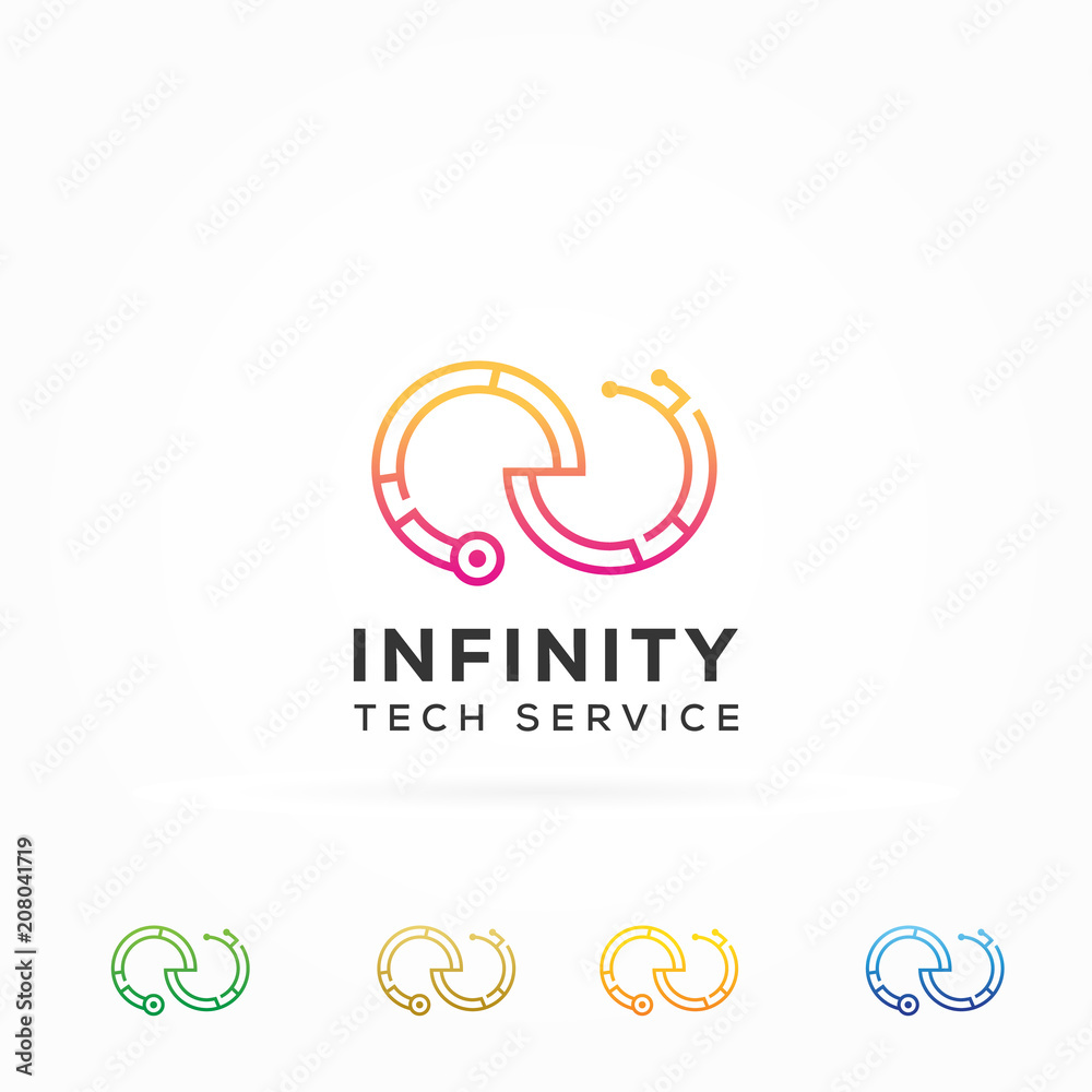 Infinity technology Logo Stock Vector | Adobe Stock