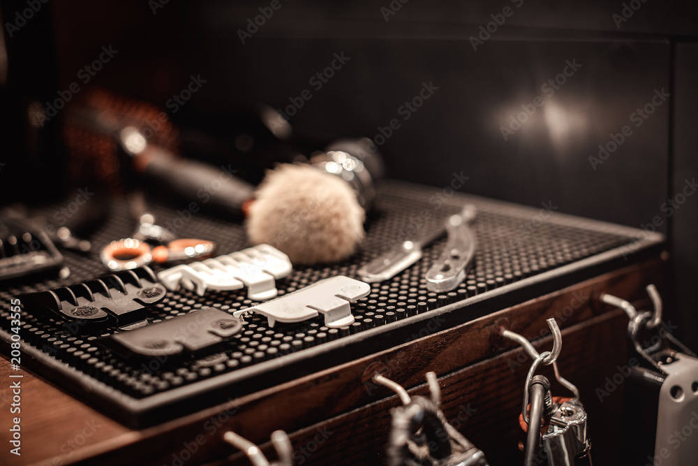 tools of barber shop Stock Photo | Adobe Stock