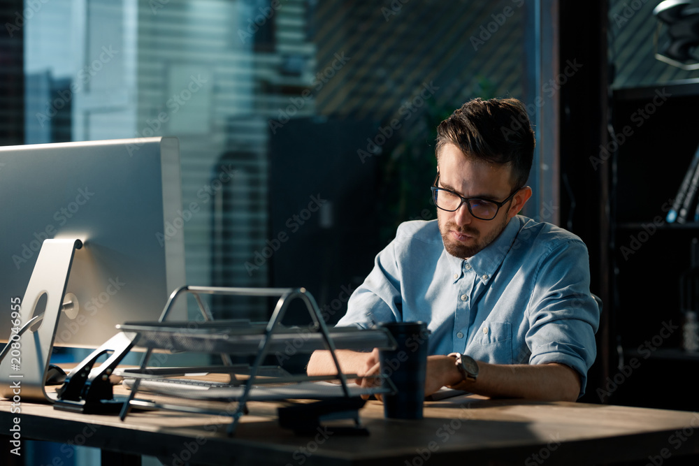 Lone Person In Office