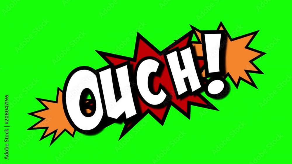 A comic strip speech cartoon animation with an explosion shape. Words ...