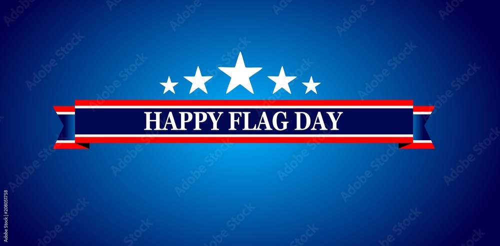 Happy Flag Day of USA, web banner or template with text Stock Vector | Adobe Stock