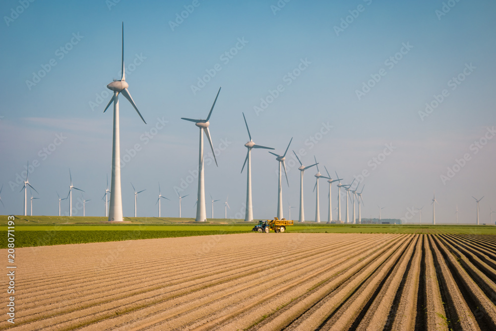 Wind mill park, windmill farm green energy concept Stock Photo | Adobe ...