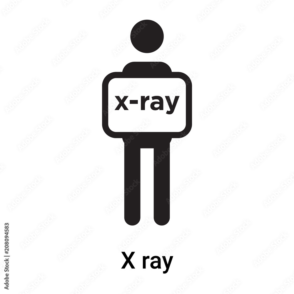 X ray icon vector sign and symbol isolated on white background, X ray ...