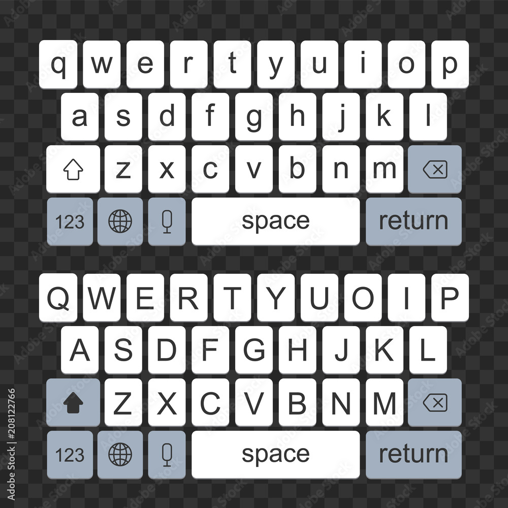 Creative vector illustration of modern mobile phone keyboard of ...