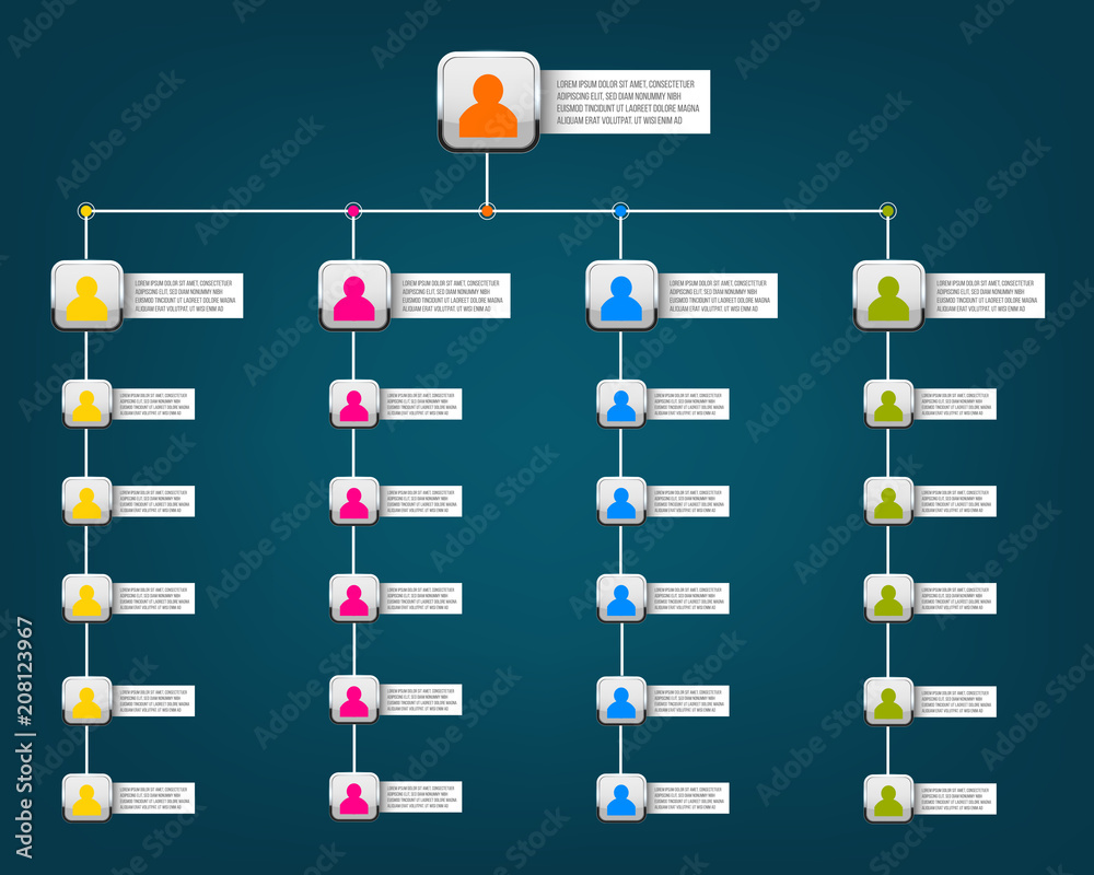 Creative vector modern style illustration corporate organizational ...